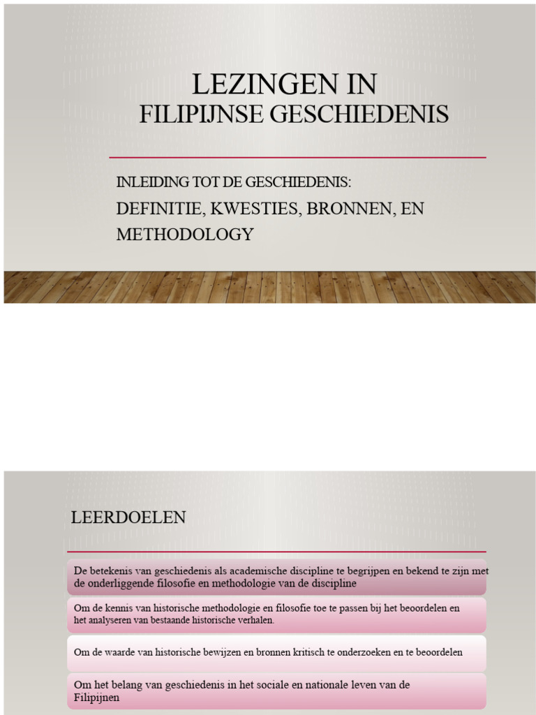 Inleiding Tot de Geschiedenis | PDF