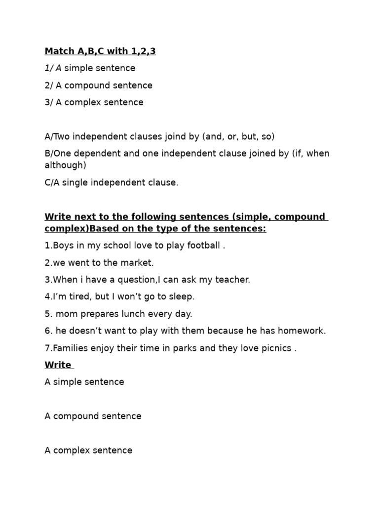 Sentence Structure and Grammar Exercises | PDF | Linguistics | Languages