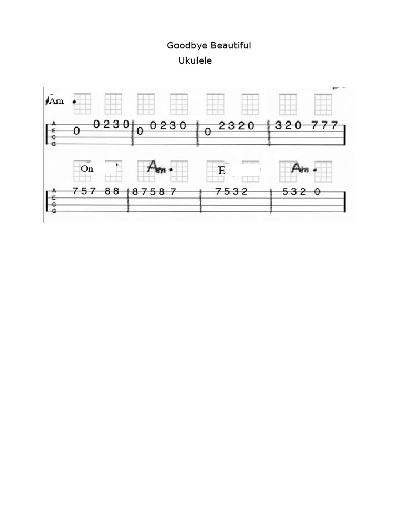 Beautiful Goodbye (Ukulele) | PDF