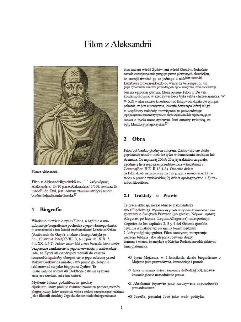 Filon Z Aleksandrii | PDF