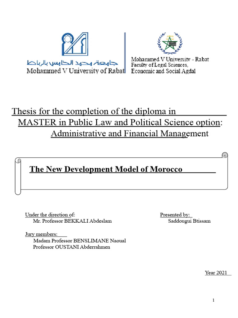 Master's Thesis New Development Model 2021 | PDF | Economies