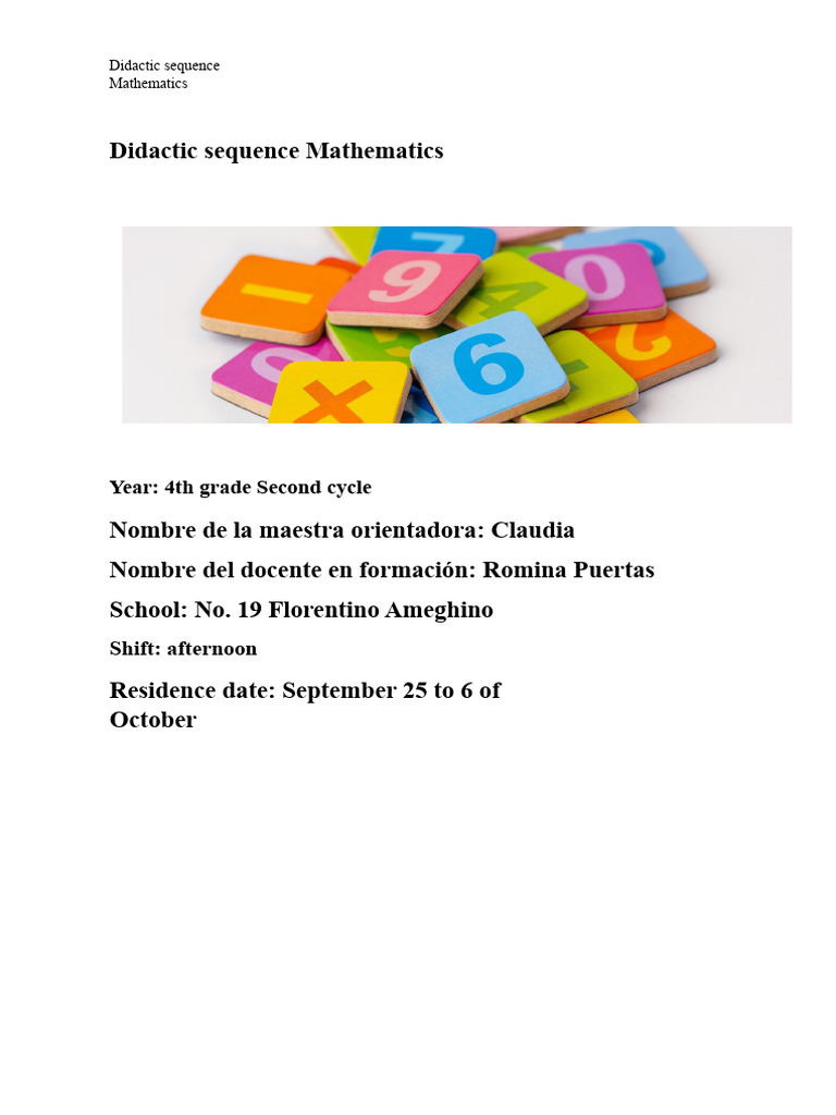 Mathematics Sequence 4th Grade C | PDF | Mathematics