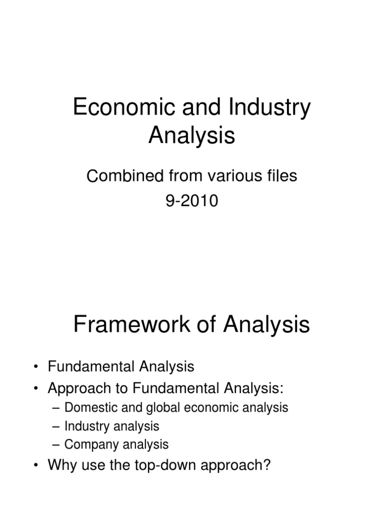 Economic and Industry Analysis Co Combined 9-2010 | PDF | Price ...