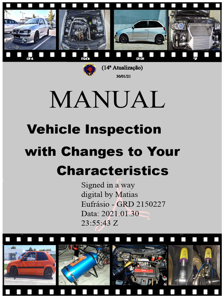 Inspection Manual for Vehicles by Change of Characteristics v14 30-01-2021 | PDF | Vehicles ...