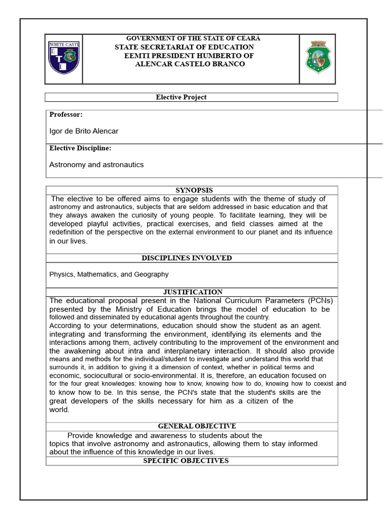 Elective Astronomy | PDF | Astronomy | Knowledge
