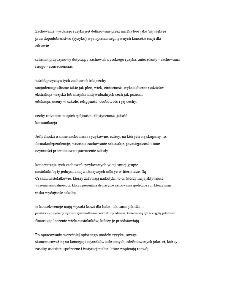 Podsumowanie: Zachowanie wysokiego ryzyka jest definiowane przez Elle ...