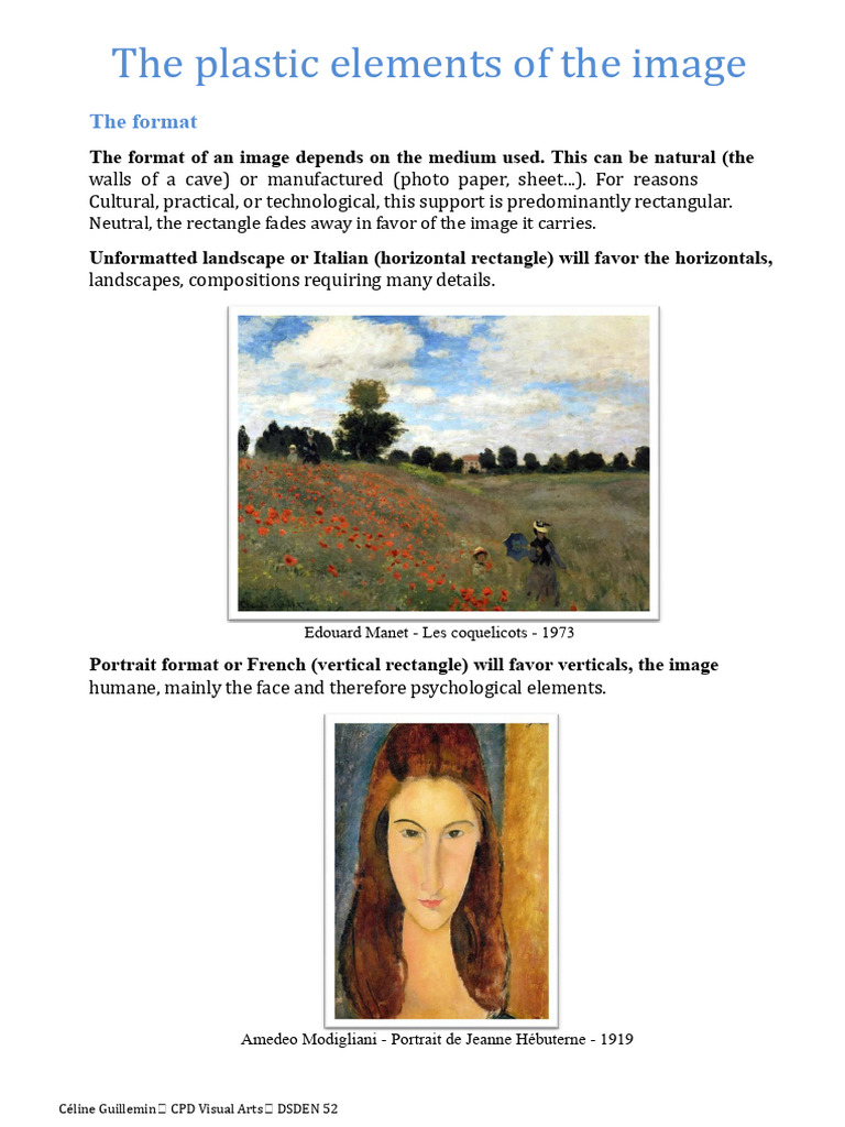 The Plastic Elements of The Image | PDF | Image | Perspective (Graphical)