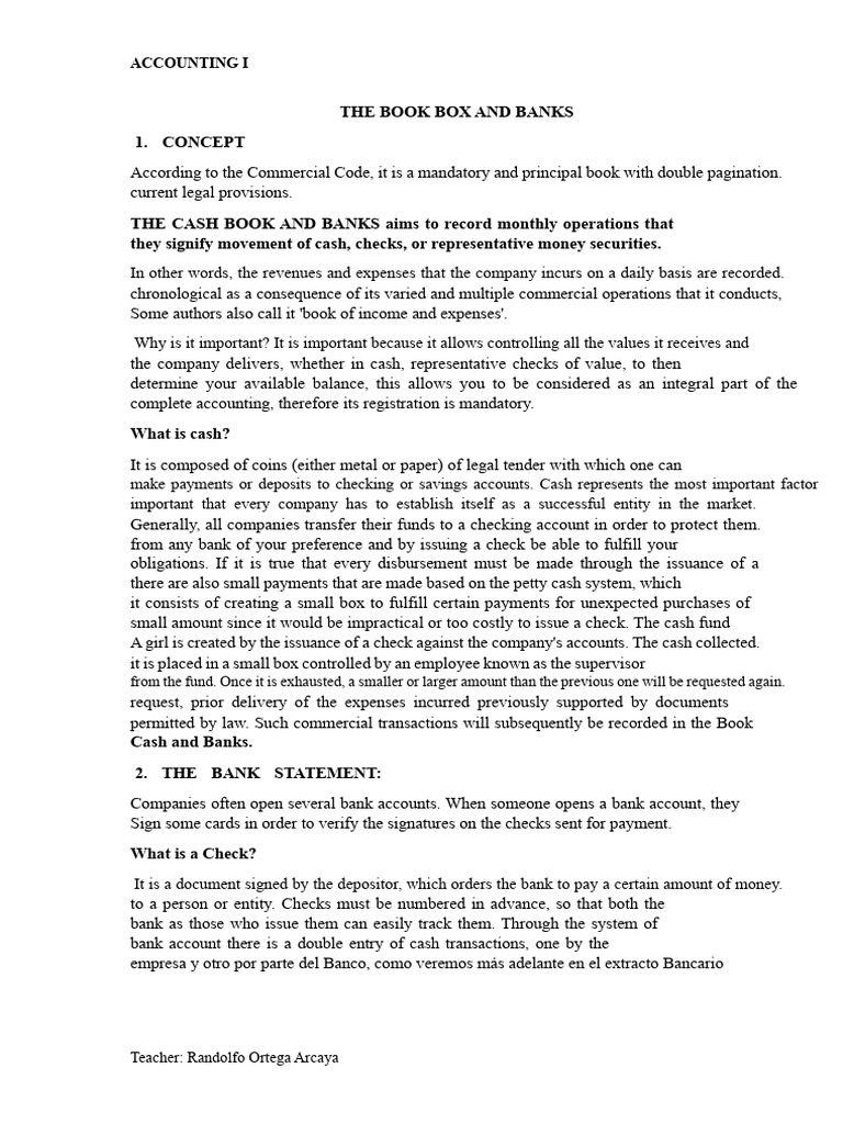 Cash and Bank Book Essentials | PDF | Banks | Cash