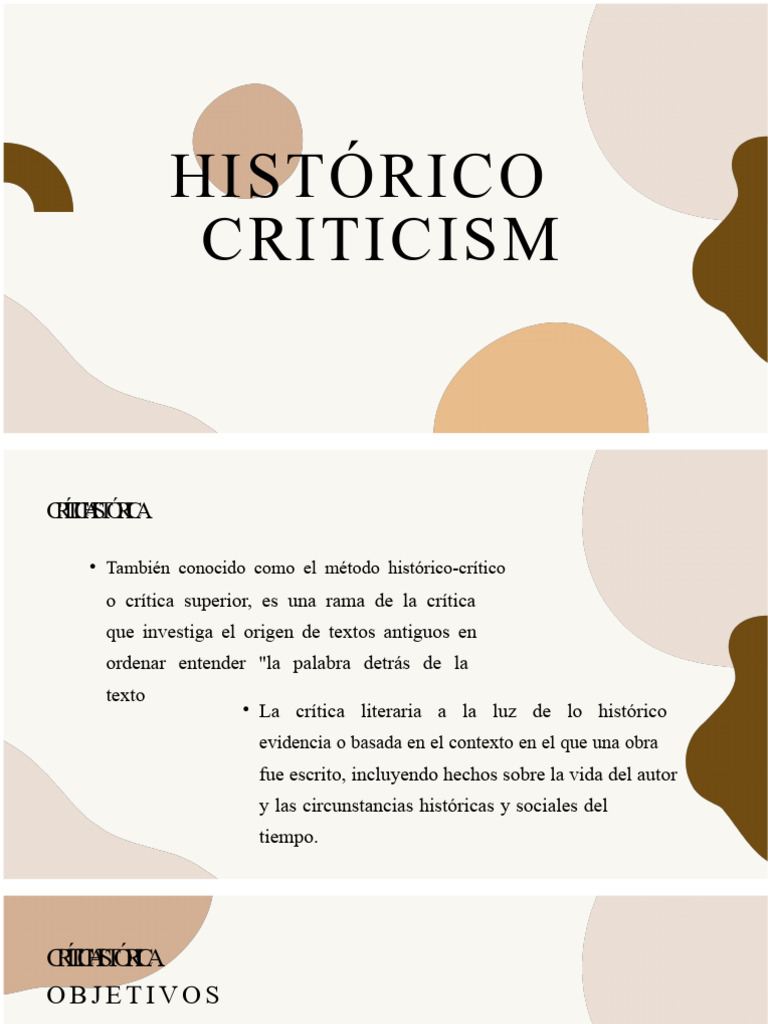 Crítica Histórica y Respuesta de Los Lectores | PDF