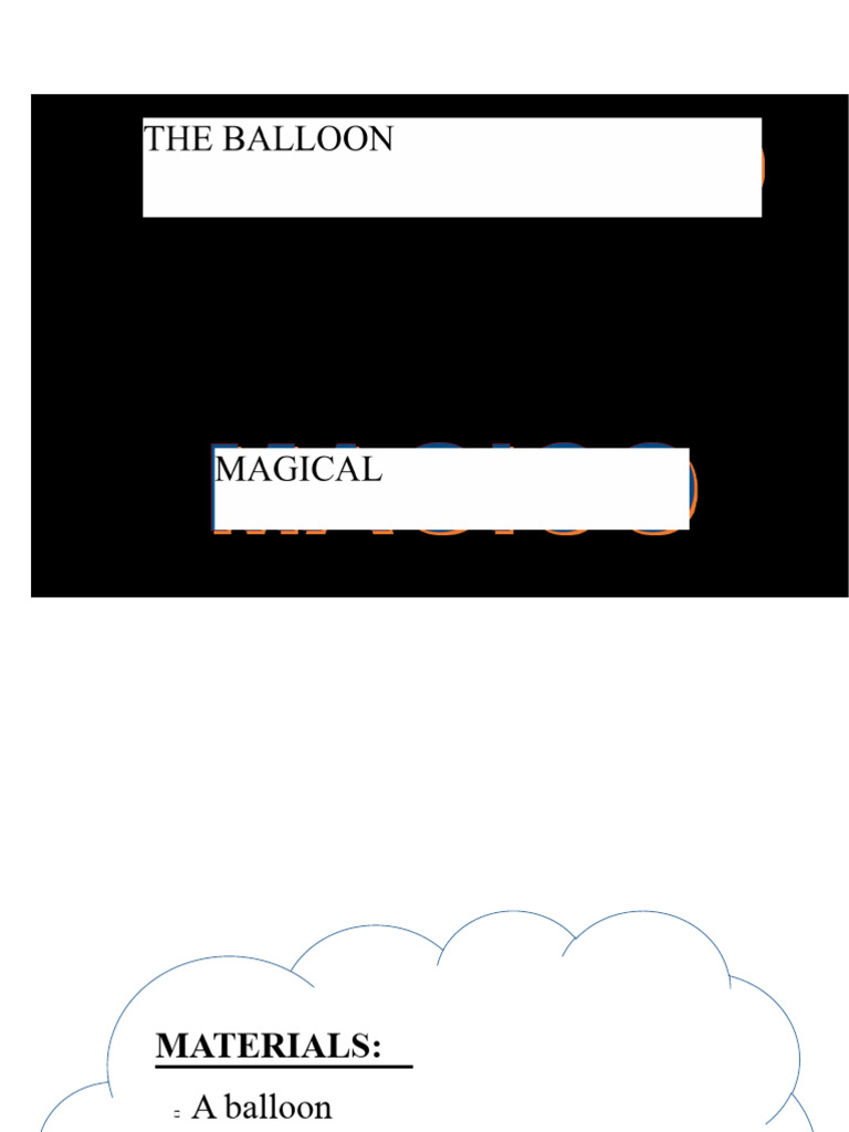 The Magic Balloon | PDF