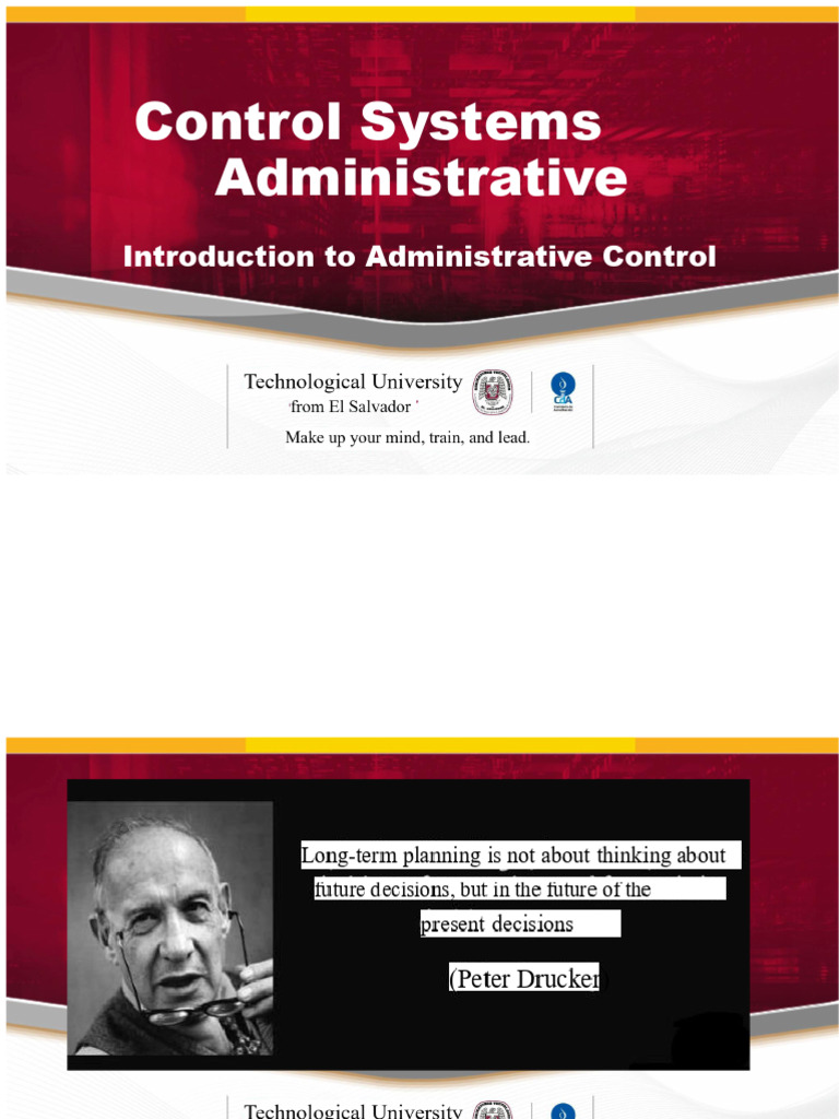 Class 1 Introduction To Administrative Control | PDF | System | Concept
