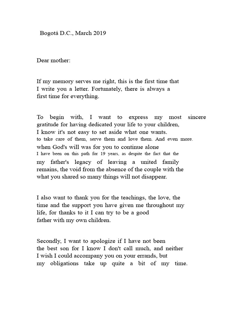 Letter of Gratitude and Reflection | PDF