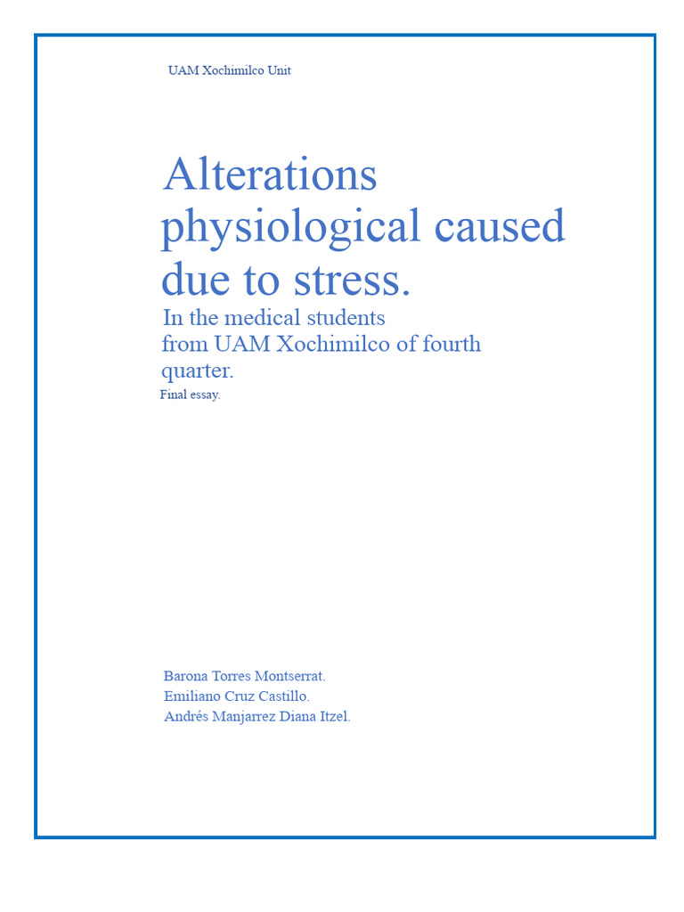 Research work on stress | PDF | Stress (Biology) | Anxiety