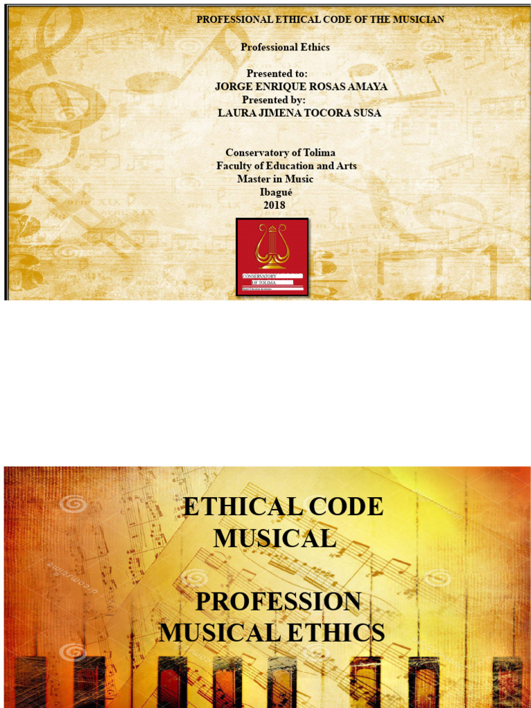 Musician's Professional Ethical Code | PDF | Professional Ethics