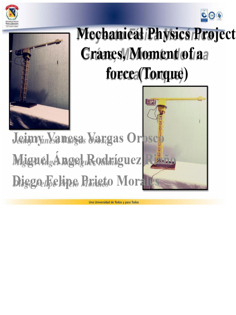 Crane Mechanics and Torque Principles | PDF | Crane (Machine) | Force