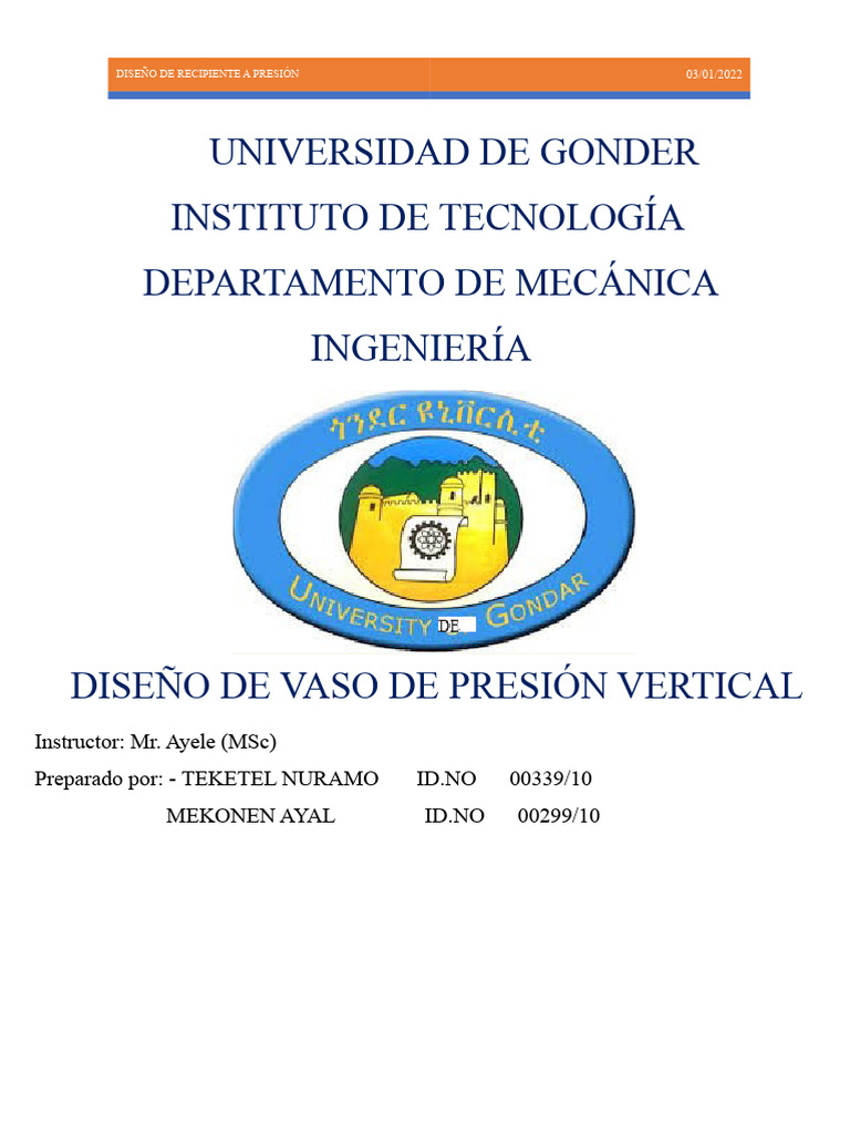 Diseño de Recipiente a Presión (Guardado automáticamente) | PDF | Vapor ...