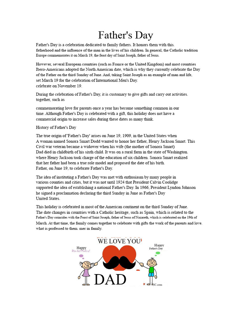 Father's Day Father's Day is a celebration dedicated to fathers. | PDF