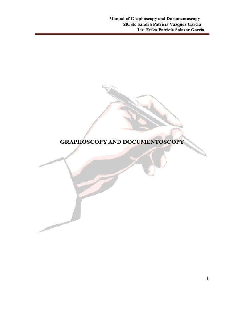 Graphoscopy and Documentoscopy Manual | PDF | Graphology | Writing