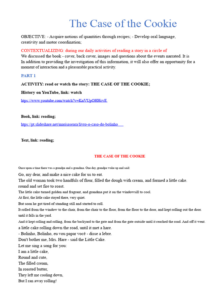 The Case of The Little Cake | PDF | Cakes | Cupcake