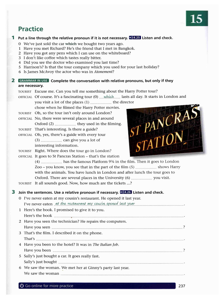 G8 - Relative Clause Practice | PDF