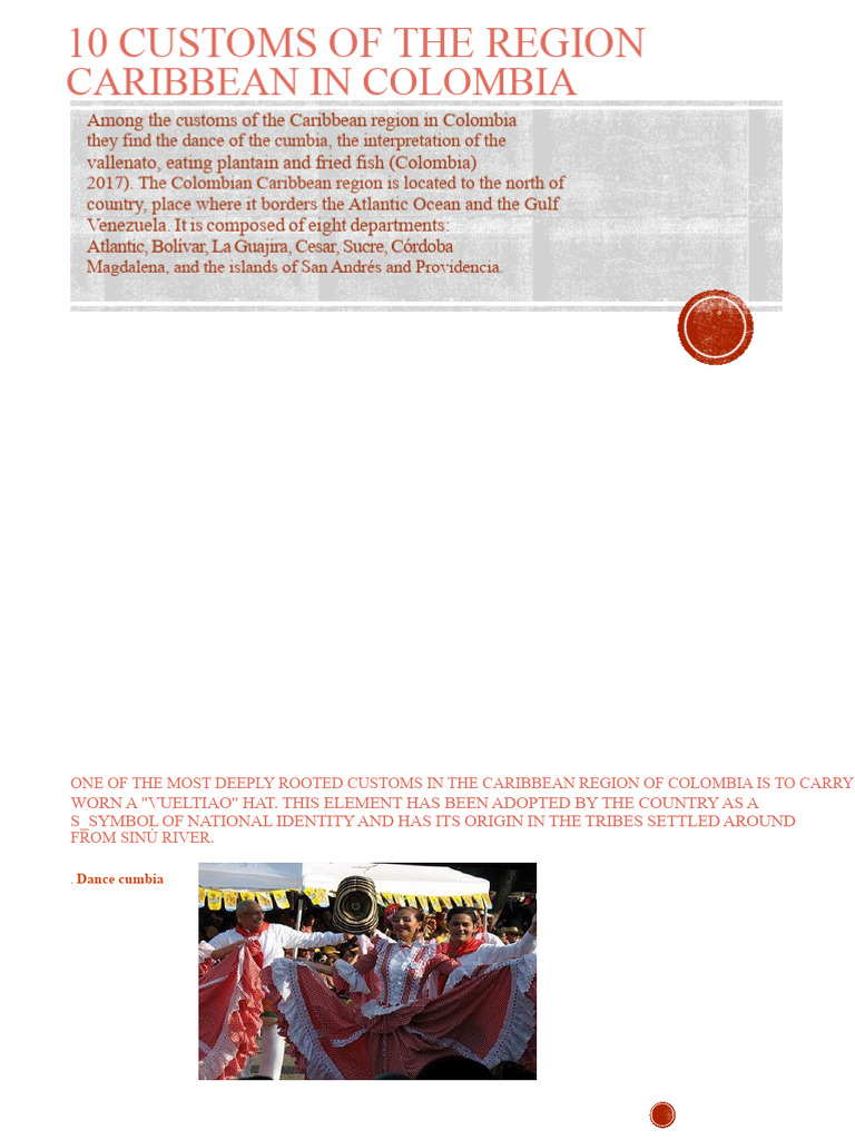 Customs of Colombia's Caribbean Region | PDF