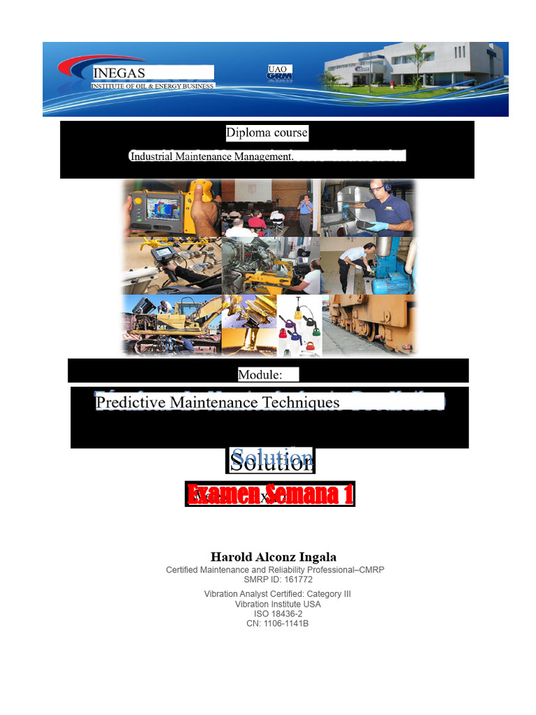 Predictive Maintenance Exam Solutions | PDF | Mechanical Engineering
