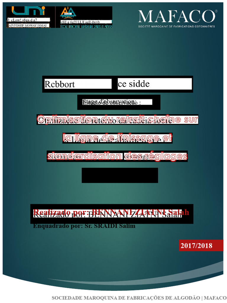 Estágio na MAFACO: Relatório de Observação | PDF | Despesa | Têxteis