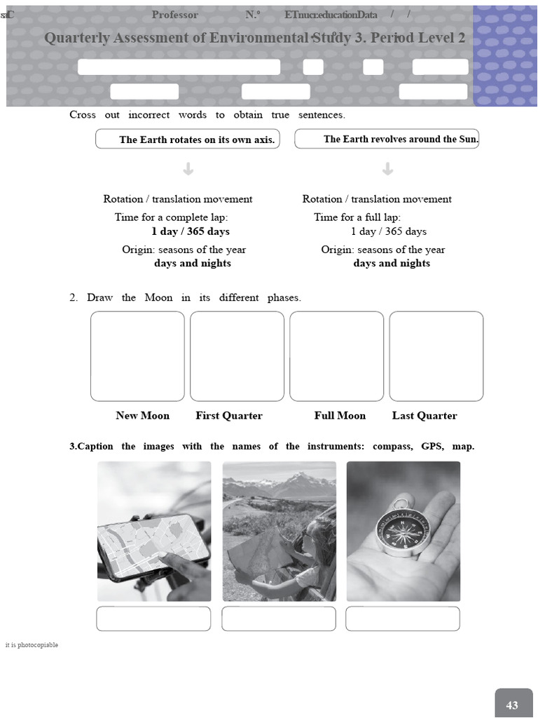 Quarterly Assessment of Environmental Study - 3rd Term - Level 2 3rd ...