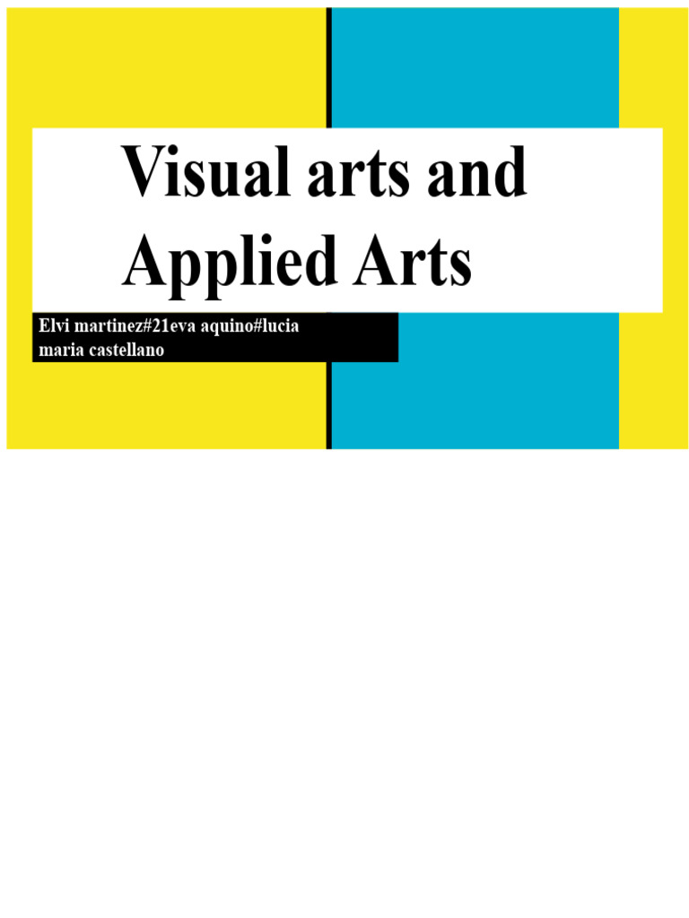 visual arts and applied arts.pdf | PDF | Fine Art | Liberal Arts Education