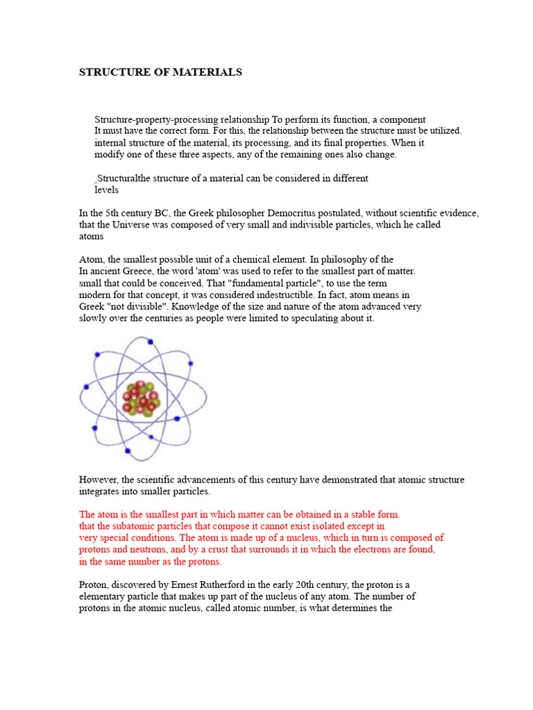 1.1 Structure of Materials | PDF | Crystal Structure | Dislocation