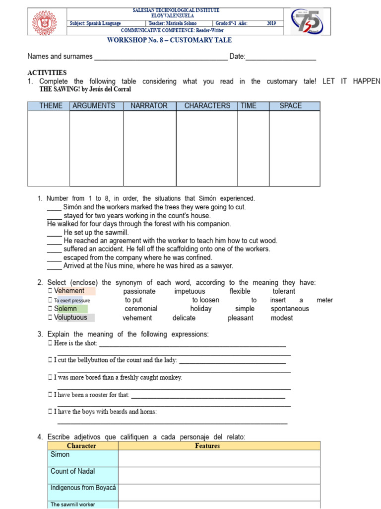 Workshop No. 8 Text - Story of Costumbrista Literature | PDF