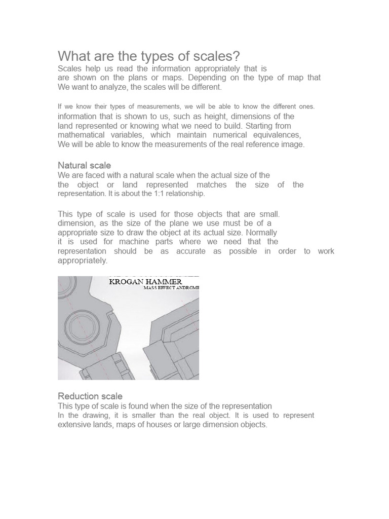 What are the types of scales? | PDF | Map | Measurement