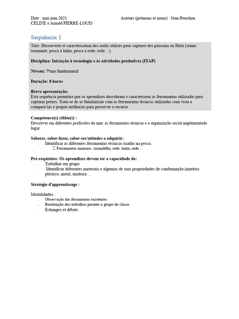 ITAP-7ª_ano-profissões_do_mar-1 | PDF | Pesca | Ferramentas