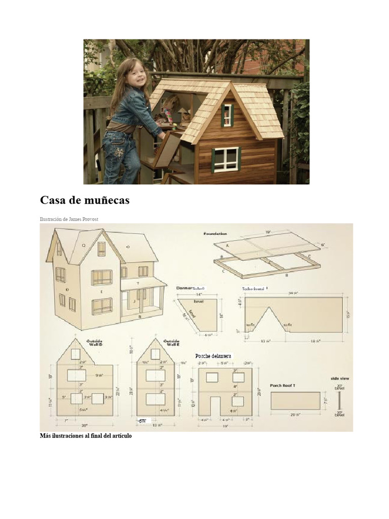 Plan de Casa de Muñecas | PDF | Revestimiento | Techo