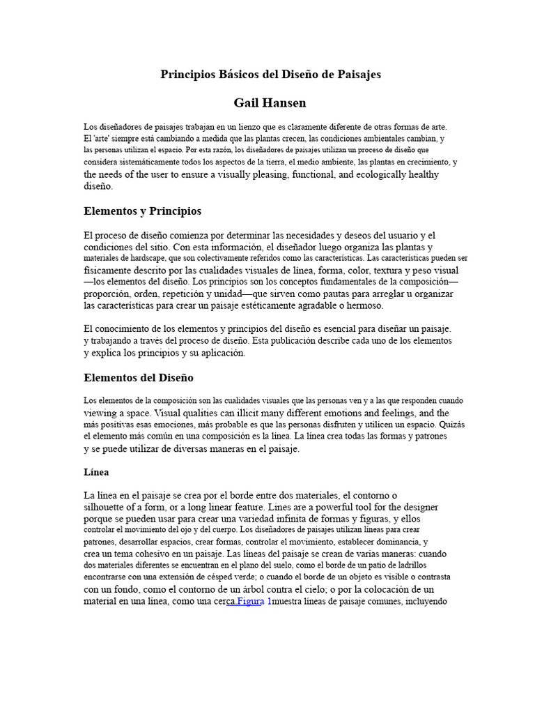 Elementos y principios del paisajismo | PDF | Color | Paisaje