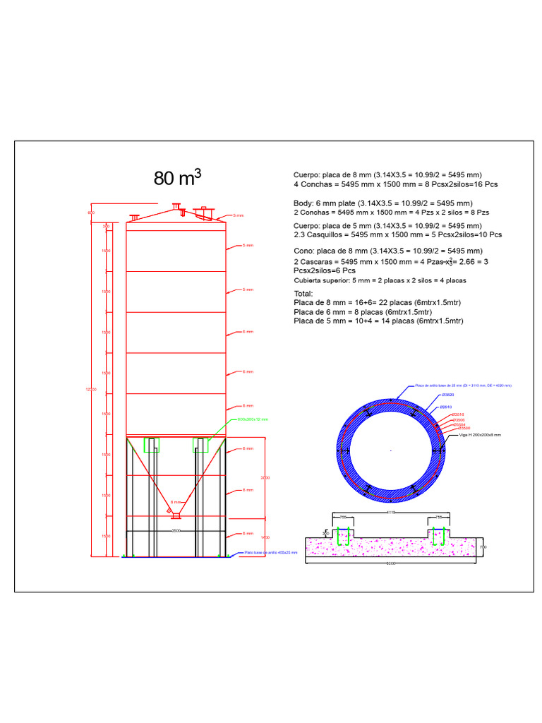 80 m3 Silo PDF | PDF