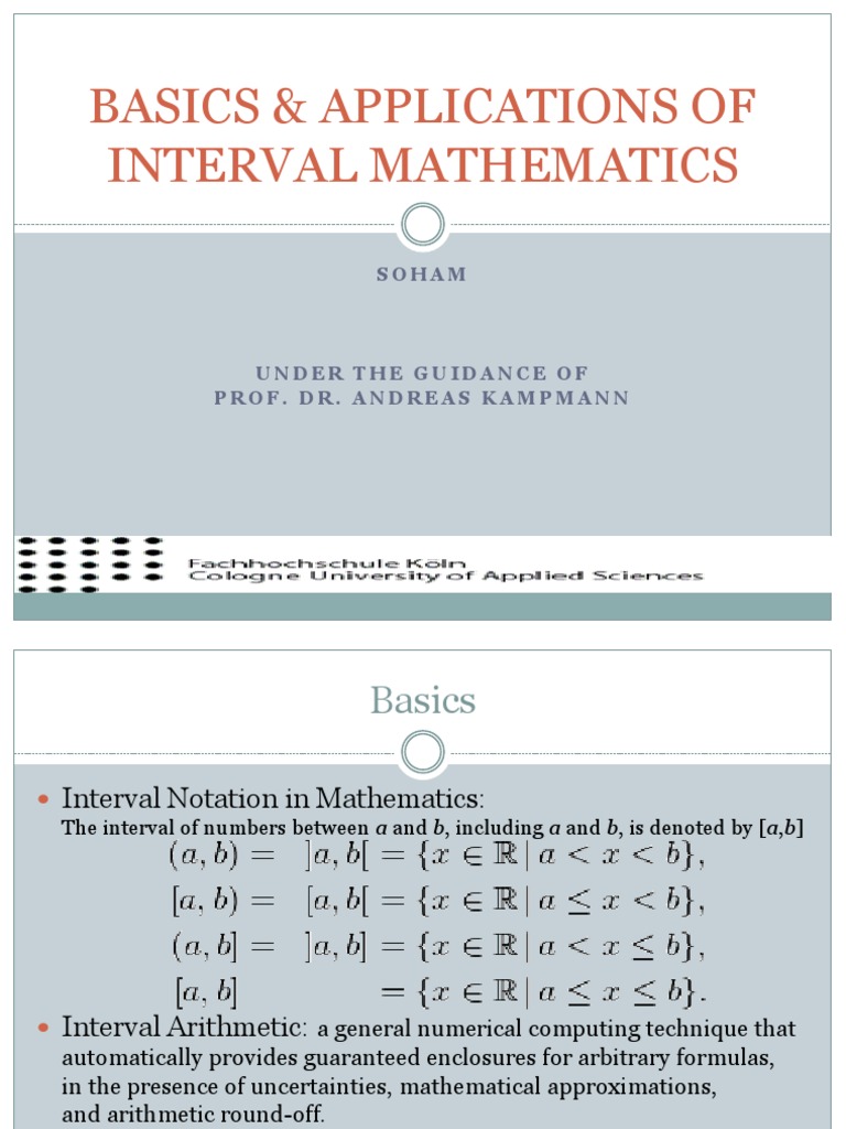 Basics And Applications Of Interval Mathematics Pdf Interval Mathematics Numerical Analysis