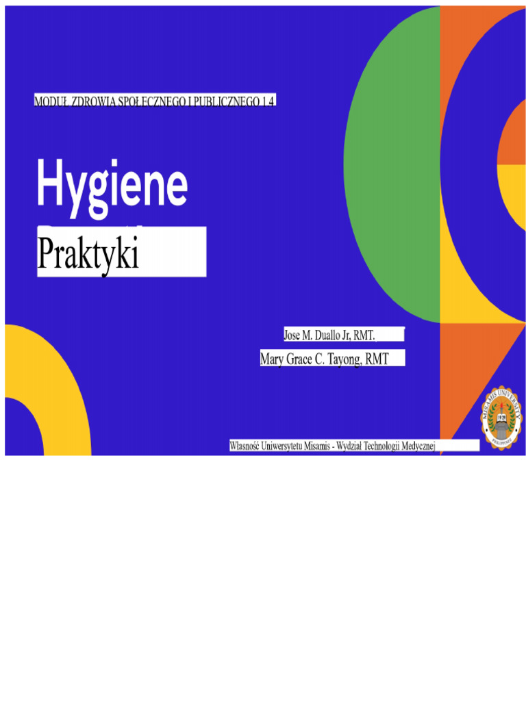 Moduł-1.4-Praktyki Higieniczne-2 | PDF