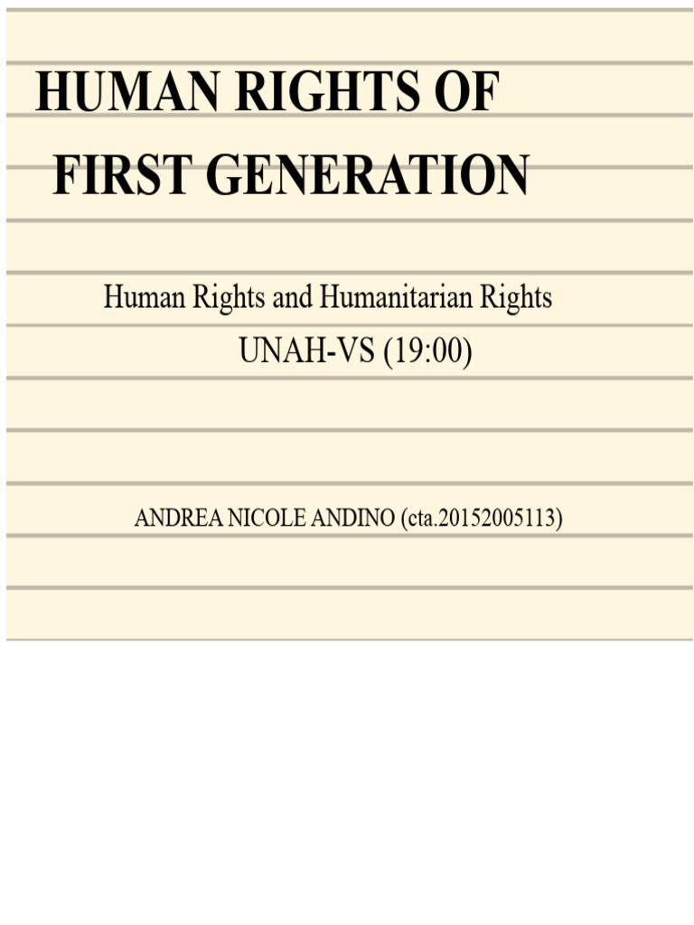 Conceptual Map Human Rights First Generation | PDF
