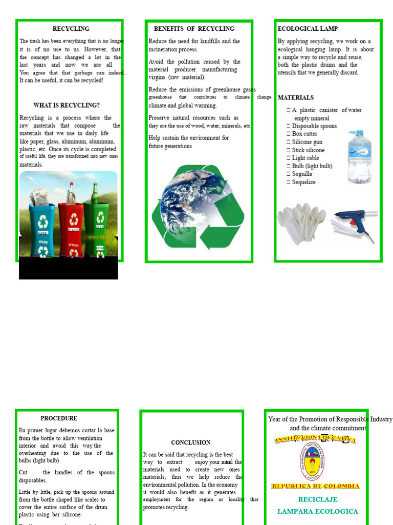 TRIPTYCH ecological lamp | PDF | Recycling | Waste