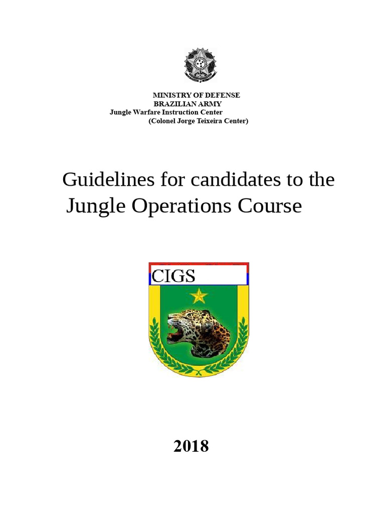 Jungle Operations Course Manual 2018 | PDF | Military