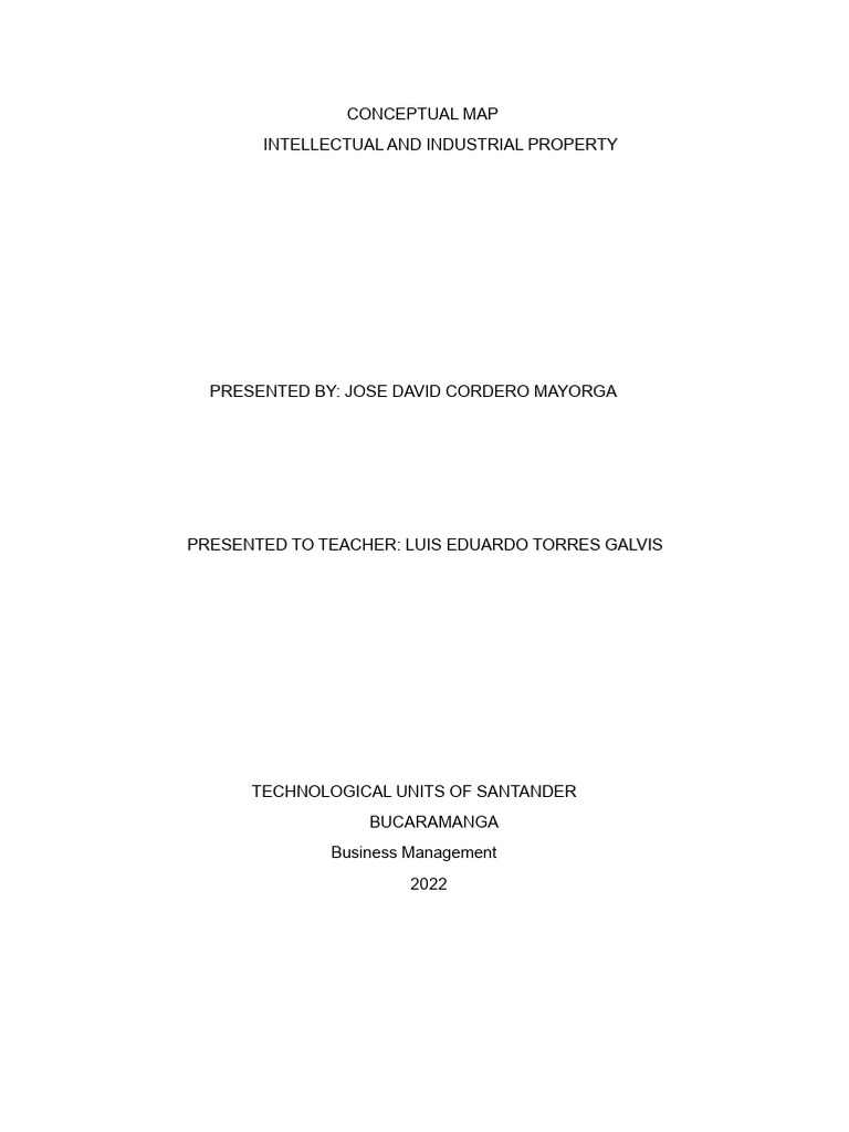 Conceptual Map - Intellectual and Industrial Property | PDF ...