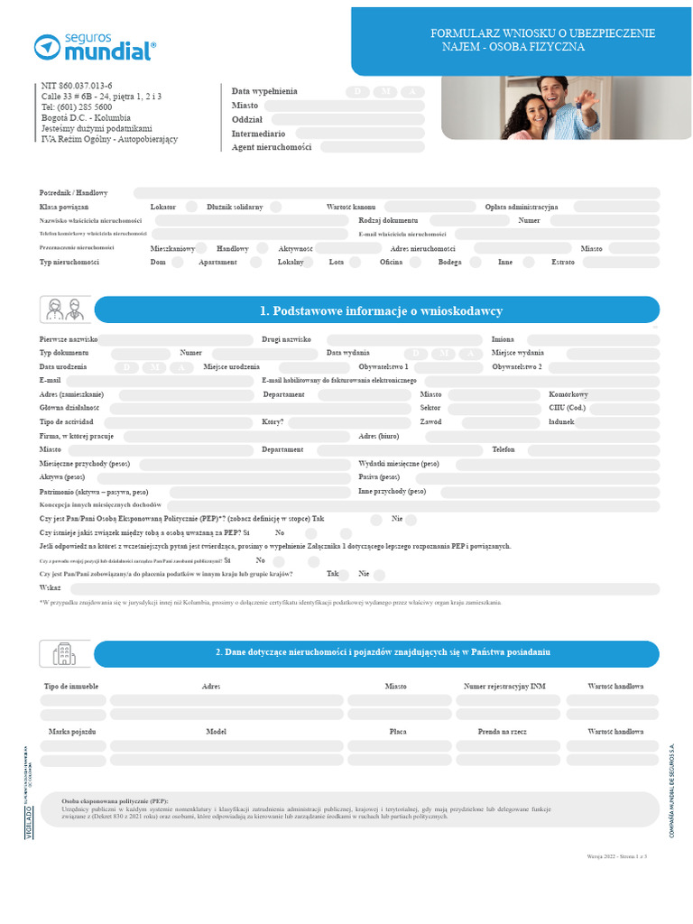 Formularz Bezpieczny PN Wynajem VF | PDF
