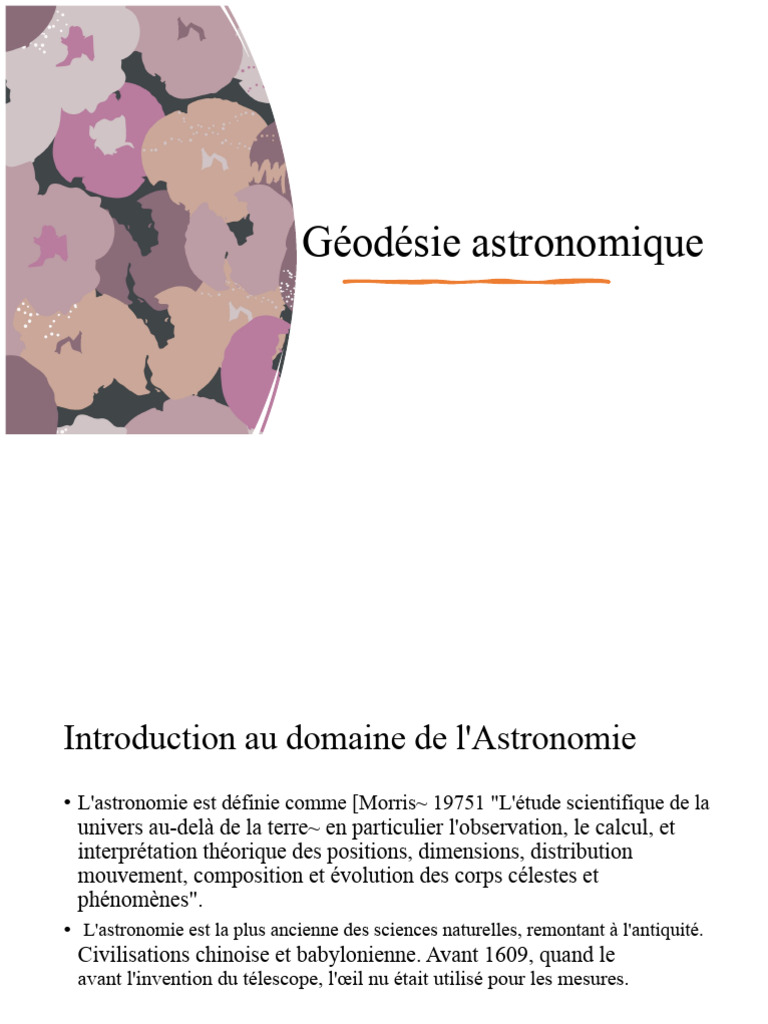 Introduction à l'astronomie géodésique | PDF | Géodésie | Astronomie