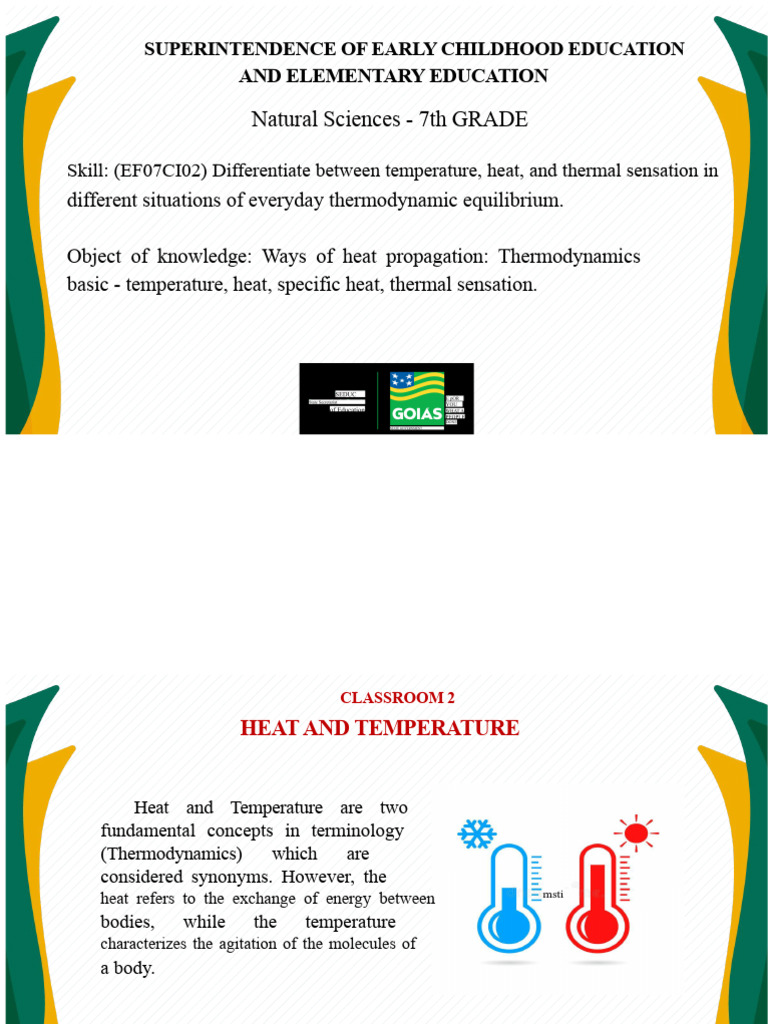 Class 2 - 7th GRADE SCIENCE - Heat and Temperature | PDF | Temperature ...