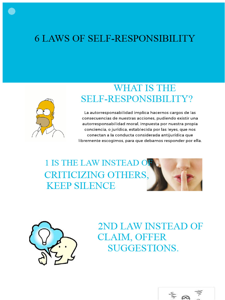 6 Laws of Self-Responsibility Explained | PDF