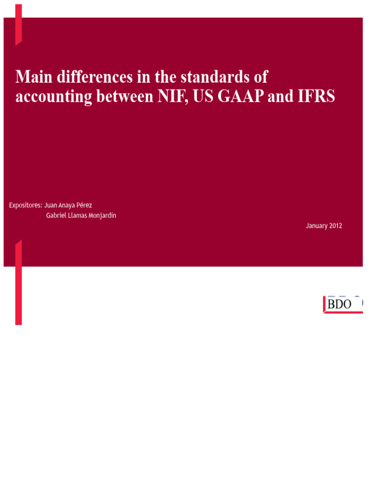 Main Differences in Accounting Standards Between NIF, US GAAP, and IFRS ...