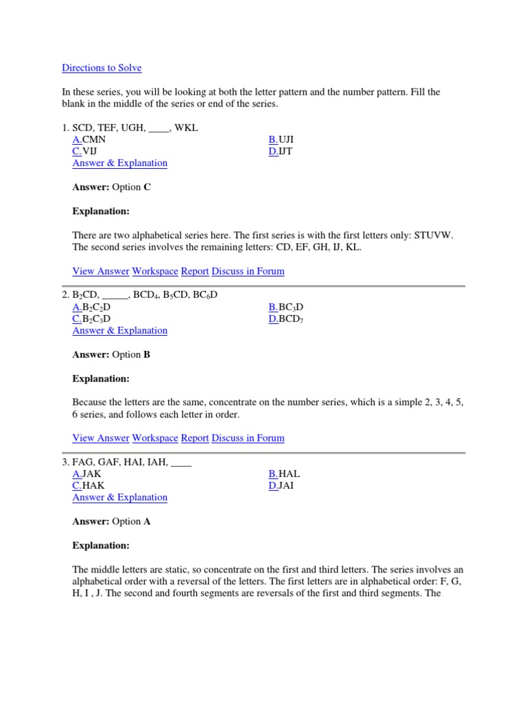 Reasoning Practice Test | PDF | Collation