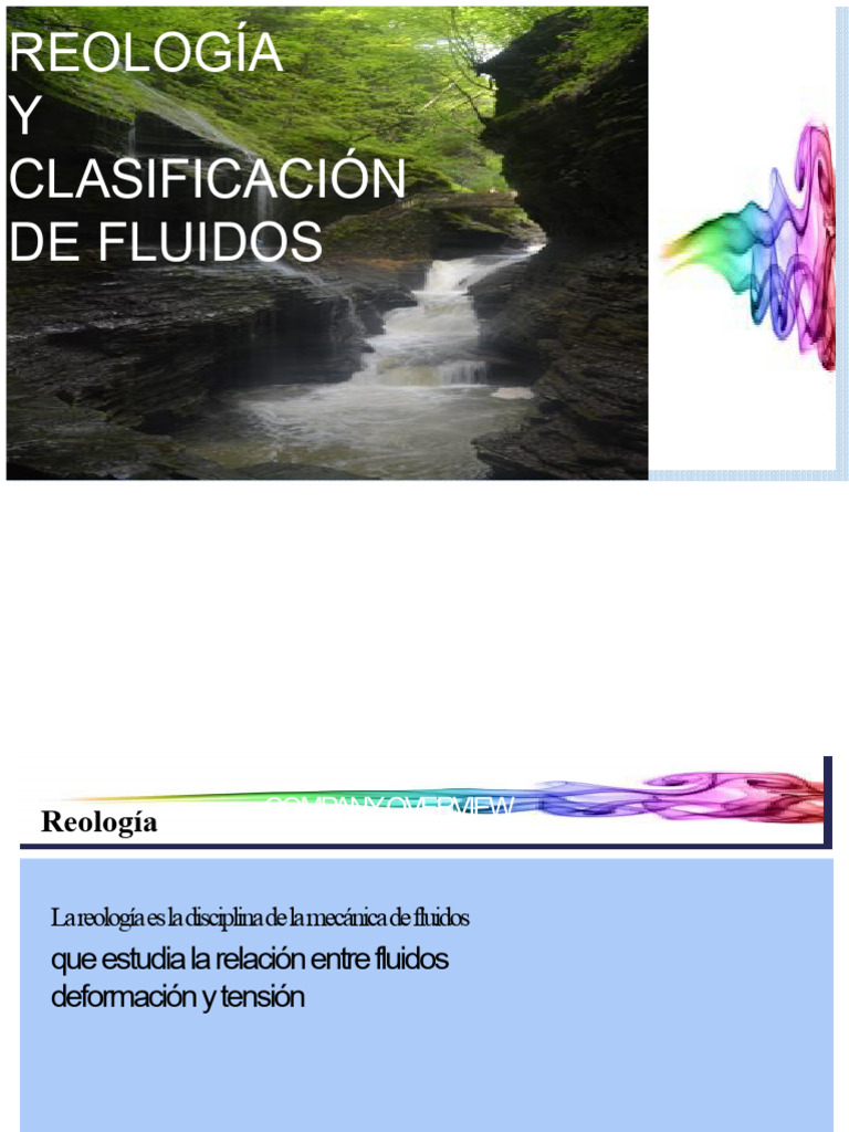 Conferencia 2 Reología y Clasificación de Fluidos | PDF | Reología ...