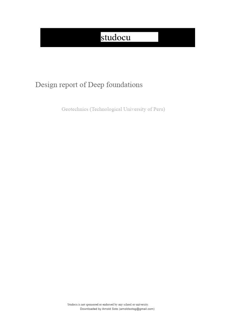deep-foundation-design-report.utp | PDF | Civil Engineering | Earth ...